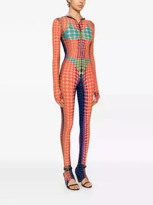 JEAN PAUL GAULTIER Hooded Polka-dot All-in-one - Orange