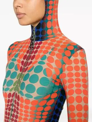 JEAN PAUL GAULTIER Hooded Polka-dot All-in-one - Orange