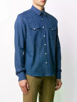 DELL'OGLIO Plain Denim Shirt