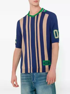 Moschino Striped V-neck T-shirt