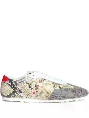 Marni Snakeskin-effect Sneakers - Neutrals