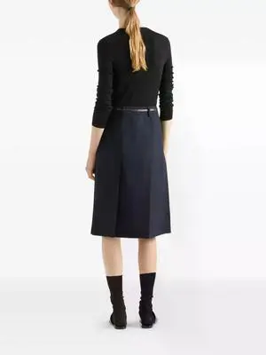 Prada Ribbed Buttoned Cardigan - Black