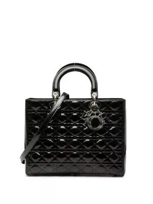 Dior 2012 Cannage Lady Satchel - Black