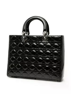 Dior 2012 Cannage Lady Satchel - Black