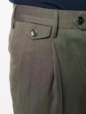 PT TORINO Tapered Tailored Trousers - Brown
