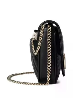 Gucci Small Gg Marmont Chevron Chain Shoulder Bag