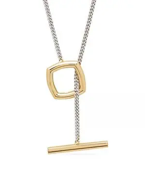 Tom Wood Square Frame Pendant Chain Necklace
