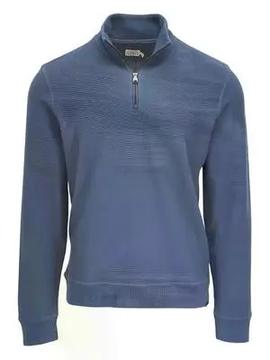 Faherty Brand Zip-neck Textured Sweater
