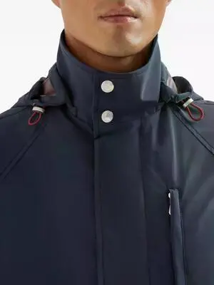 Brunello Cucinelli Parka Coat With Detachable Hood - Blue