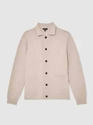 REISS Collared Button-through Cardigan