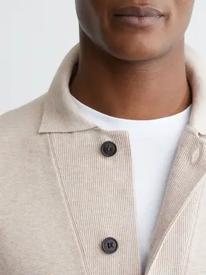REISS Collared Button-through Cardigan