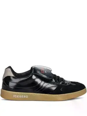 Iceberg Logo-print Lace-up Sneakers - Black