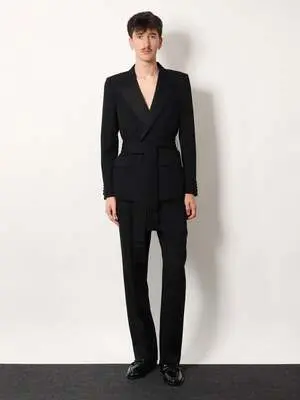 Valentino Garavani Virgin Wool Blazer With Belt