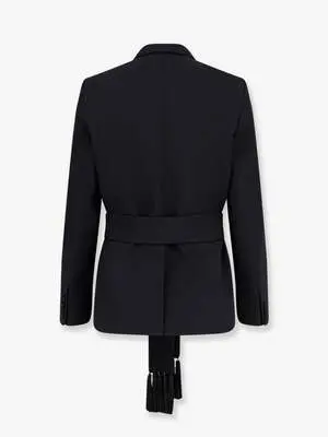 Valentino Garavani Virgin Wool Blazer With Belt