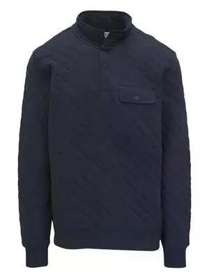 Faherty Brand Epic Quilted Button Sweatshirt - Blue