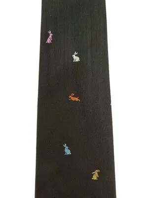 Paul Smith Rabbit Silk Neck Tie - Green