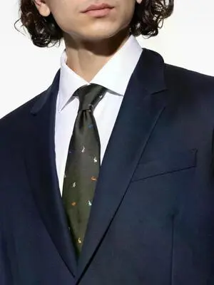 Paul Smith Rabbit Silk Neck Tie - Green