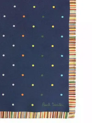 Paul Smith Polka-dot Silk Pocket Square - Blue