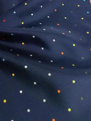Paul Smith Polka-dot Silk Pocket Square - Blue