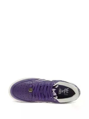 A BATHING APE Sta Shark Low Top Sneakers - Purple