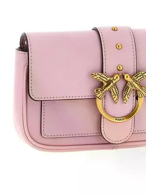 Pinko Pocket Love One Studs Birds Crossbody Bag - Pink
