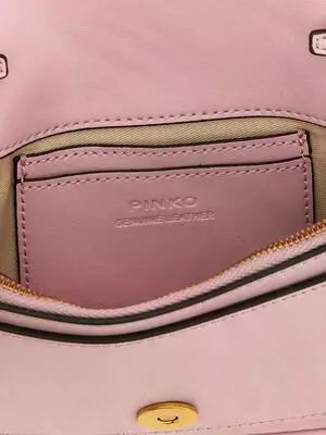 Pinko Pocket Love One Studs Birds Crossbody Bag - Pink