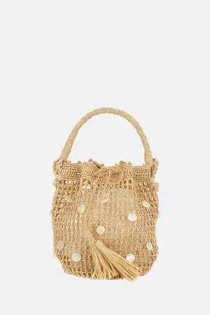 Alanui Raffia Bucket Bag - Beige