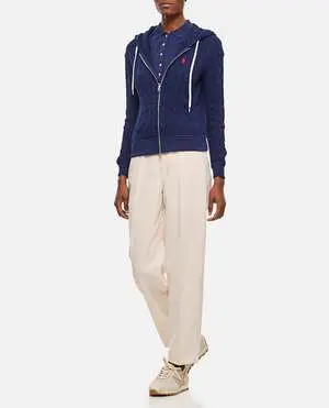Polo Ralph Lauren Knitted Zip-up Sweatshirt - Blue