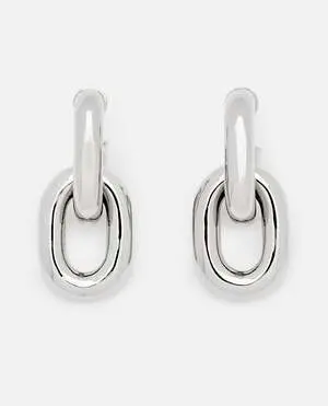 Rabanne Xl Link Double Hoop Earrings - Silver