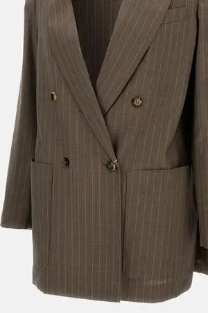 Max Mara Pinstripe Double-breasted Blazer