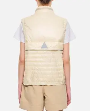 Moncler Padded Nylon Vest - Beige