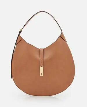 Polo Ralph Lauren Medium Hobo Shoulder Bag Marrone
