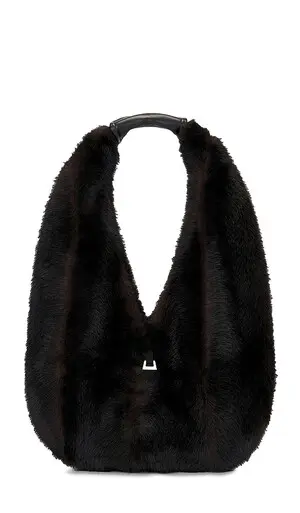 Apparis Colette Shaved Mink Fur Bag - Black