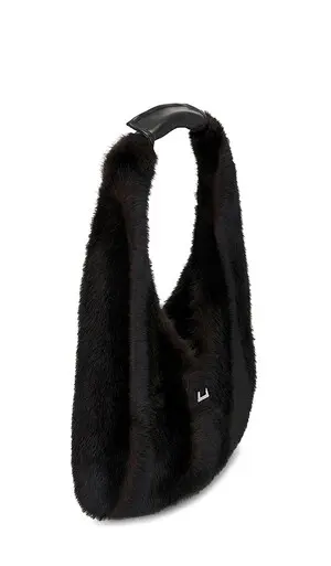 Apparis Colette Shaved Mink Fur Bag - Black
