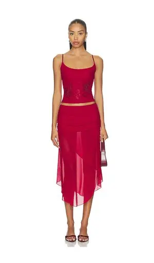TIGER MIST Octavia Embellished Spaghetti Strap Top