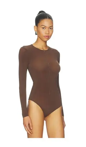 Wolford Crystal String Bodysuit - Brown