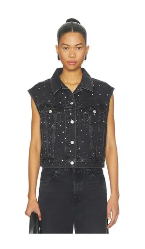 LEVI'S Shrunken 90s Embellished Denim Vest