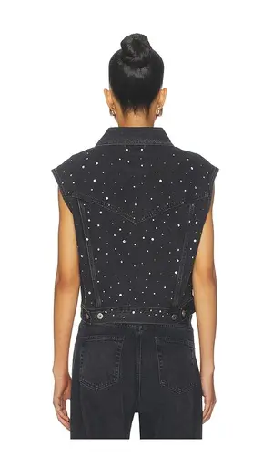 LEVI'S Shrunken 90s Embellished Denim Vest