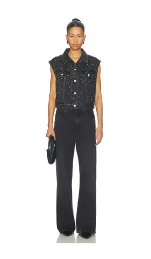 LEVI'S Shrunken 90s Embellished Denim Vest