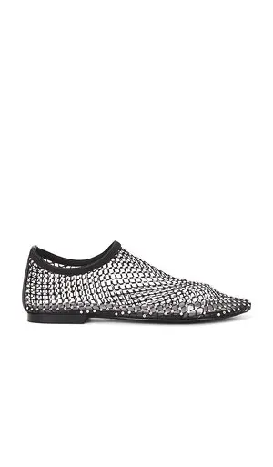 Steve Madden Mino Embellished Mesh Flat - Black