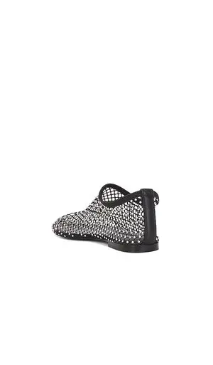 Steve Madden Mino Embellished Mesh Flat - Black