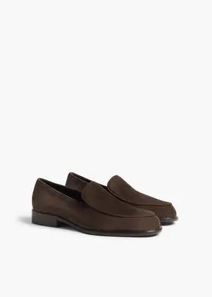 Khaite Miles Suede Loafer - Ebano