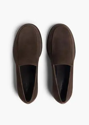 Khaite Miles Suede Loafer - Ebano