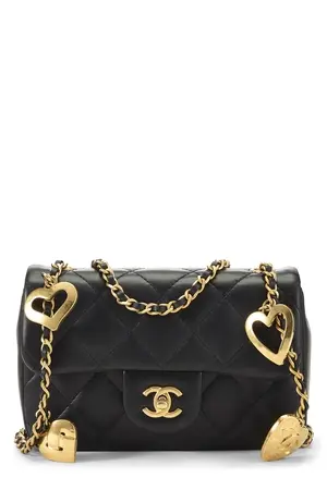 Chanel Lambskin Heart Charm Flap Bag