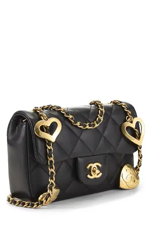 Chanel Lambskin Heart Charm Flap Bag