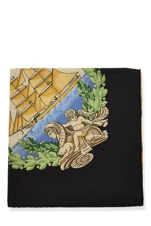 Hermès Multicolor 'balade Ocean' Silk Scarf 90