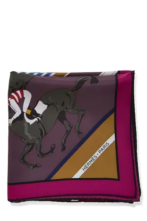 Hermès Multicolor 'les Courses' Silk Scarf 90 - Multi
