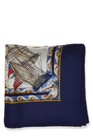 Hermès Multicolor 'vive Le Vent' Silk Scarf 90
