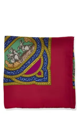 Hermès Multicolor 'qalamdan' Silk Scarf 90