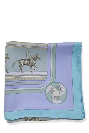 Hermès Multicolor 'sequences' Silk Scarf 90